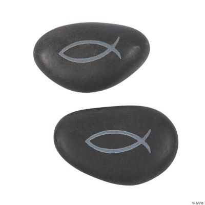 Religious Fish Faith Stones - 12 Pc. - Discontinued
