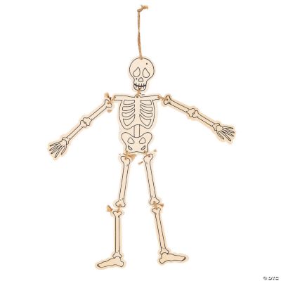 Color Your Own Halloween Skeleton Hanging Decorations - 12 Pc ...