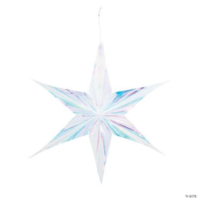 16" Iridescent Star Hanging Decorations - 3 Pc.
