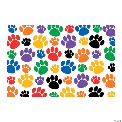 Colorful Paw Prints Background