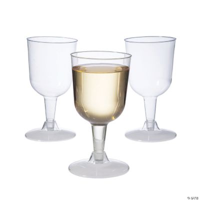 Clear Two-Piece Plastic Wine Glasses - 40 Pc. | Oriental Trading