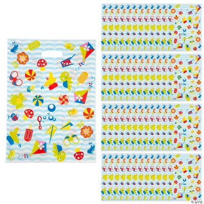 12 1/2" x 17" Bulk 50 Pc. Snappy Spring Plastic Goody Bags | Oriental ...