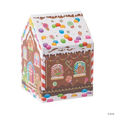Holiday Gingerbread House Favor Boxes - 12 Pc.