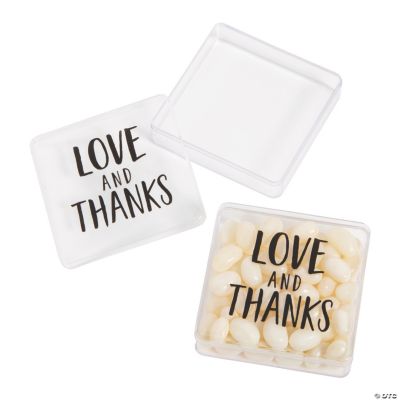 Bulk 50 Pc. Love & Thanks Square Favor Containers | Oriental Trading