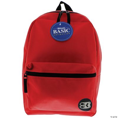 BAZIC® 16" Red Basic Collection Backpack - Qty 3 | Oriental Trading