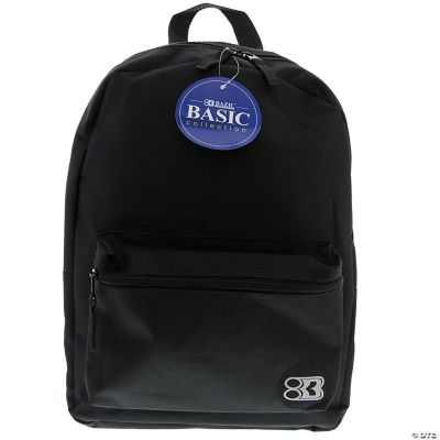BAZIC® Basic Collection Backpack - Black, 16", Qty 3 | Oriental Trading