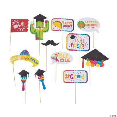Fiesta Graduation Photo Stick Props- 12 Pc. - Discontinued