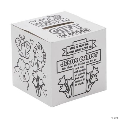 Color Your Own Lent Offering Boxes - 12 Pc. - Discontinued