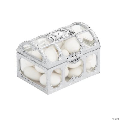 Silver & Clear Trunk Favor Containers - 6 Pc. - Discontinued