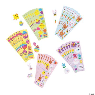 Colorful Easter Sticker Sheets - 100 Pc. for Crafts and Celebrations ...