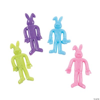 Colorful Easter Stretch Bunnies - 72 Pc. for Egg Hunts and More ...
