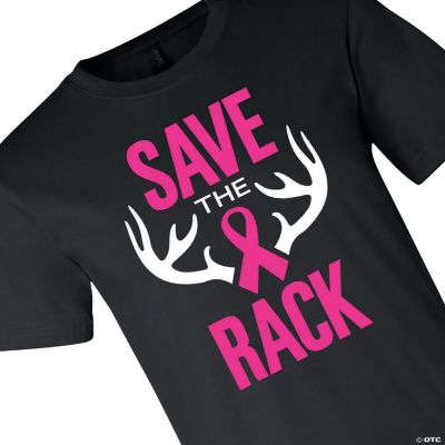 Save The Rack Pink Ribbon Adults T-Shirt | Oriental Trading