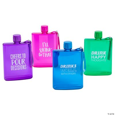 Novelty Funny Sayings Plastic Flasks - 12 Pc. | Oriental Trading