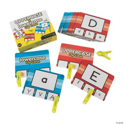 5" x 4" Uppercase & Lowercase Letter Laminated Cardstock Clip Card Set ...