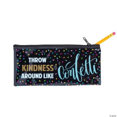 Confetti Be Kind Pencil Cases - 12 Pc. | Oriental Trading