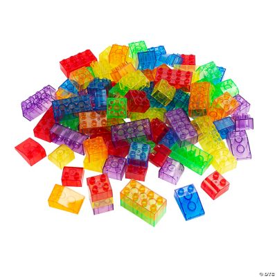 Bulk 90 Pc. Translucent Color Bricks - Discontinued