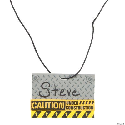 Construction VBS Name Tag Necklace Craft Kit - Makes 12 - Discontinued