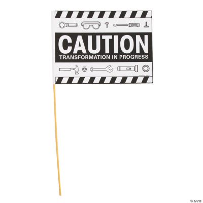 Color Your Own Construction Caution Flags - 12 Pc. - Discontinued