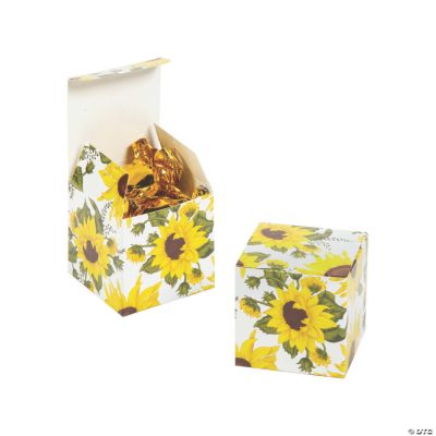 Mini Sunflower Favor Boxes - 24 Pc. | Oriental Trading