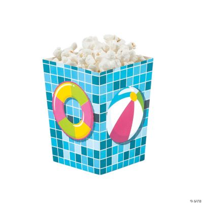 Mini Pool Party Popcorn Boxes - 24 Pc.