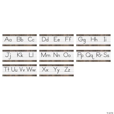 Wood Grain Alphabet Line Mini Bulletin Board Set - 8 Pc. - Discontinued