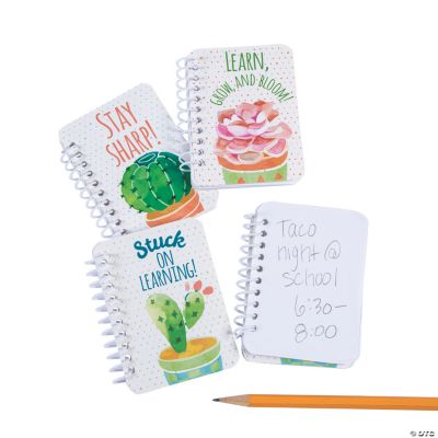 Cactus & Succulents Mini Spiral Notebooks - 24 Pc. | Oriental Trading