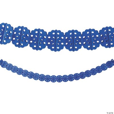 Cobalt Blue Tissue Paper Garland | Oriental Trading