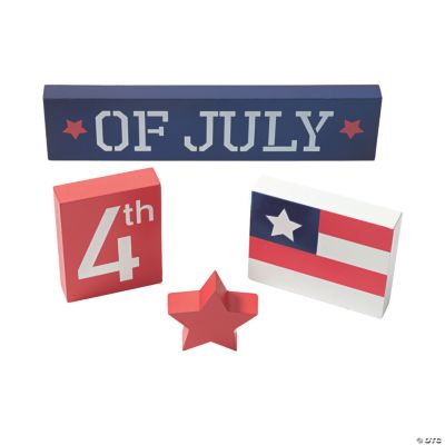 Fourth of July Tabletop Blocks - Discontinued