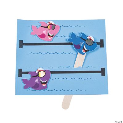 Pool Shark Swimmer Pop-Up Craft Kit - Makes 12 - Discontinued