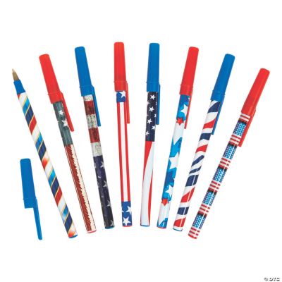 Bulk 72 Pc. Patriotic Stick Pen Assortment | Oriental Trading