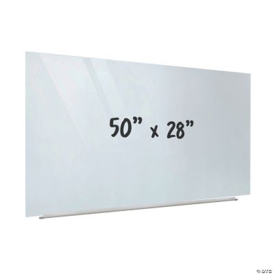 50in x 28in Magnetic Glass Dry-Erase Projection Board - White