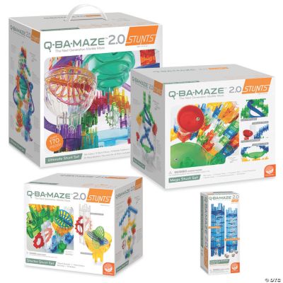 Q-BA-MAZE: Stunts Set of 3 with FREE Cascading Marbles Set