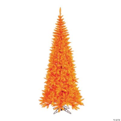 Vickerman 4.5' Orange Fir Christmas Tree with Orange LED Lights