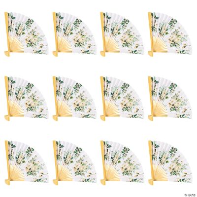 Floral Folding Fans - 12 Pc. | Oriental Trading