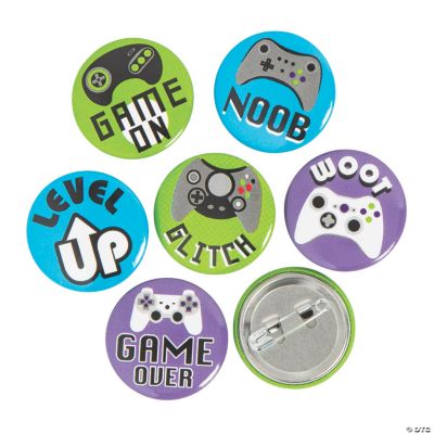 Bulk 48 Pc. Mini Gamer Buttons - Discontinued