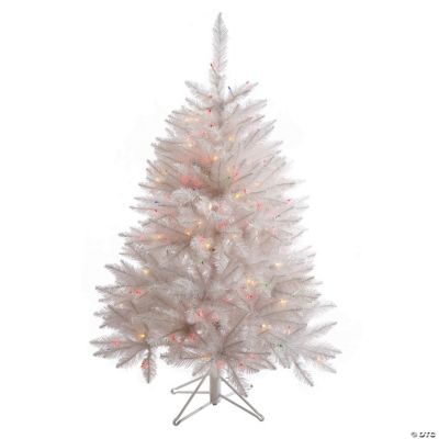 Vickerman 3.5' Sparkle White Spruce Christmas Tree with Multi-Colored ...