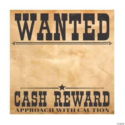 Wanted Backdrop Banner - 2 Pc.