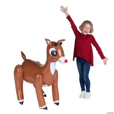 46" Giant Inflatable Rudolph the Red-Nosed Reindeer® | Oriental Trading
