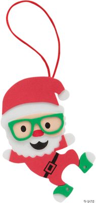 Dancing Santa Ornament Craft Kit - Makes 12