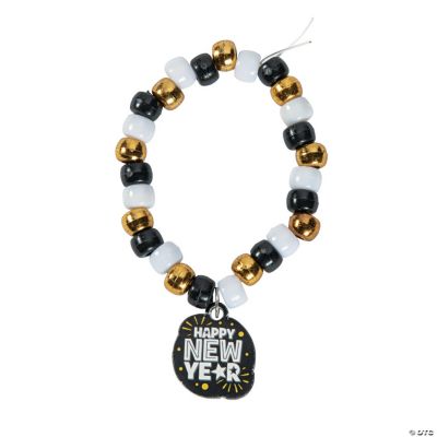 New Year’s Beaded Charm Bracelet Craft Kit - Makes 12