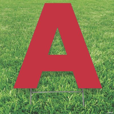 20" x 20" Red Letter A Yard Sign | Oriental Trading