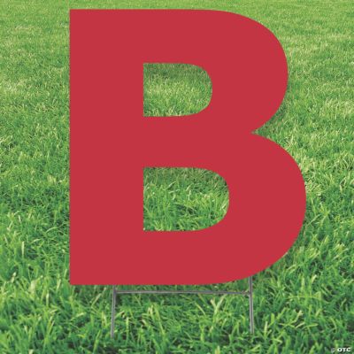 20" x 20" Red Letter B Yard Sign | Oriental Trading