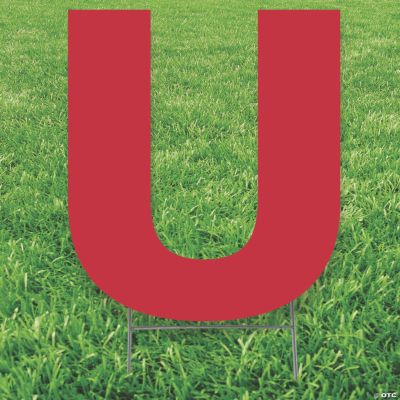 20" x 20" Red Letter U Yard Sign | Oriental Trading