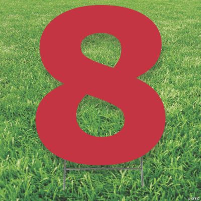 20" x 20" Red Number 8 Yard Sign | Oriental Trading