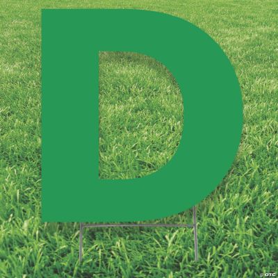 20" x 20" Green Letter D Yard Sign | Oriental Trading