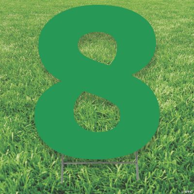 20" x 20" Green Number 8 Yard Sign | Oriental Trading