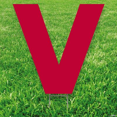 20" x 20" Letter V Yard Signs | Oriental Trading