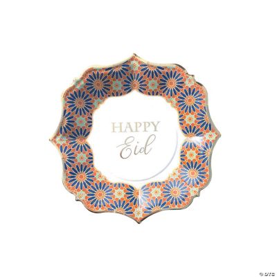 Eid Creations Eid Marrakesh Paper Dessert Plates - 8 Ct. | Oriental Trading