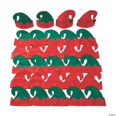 Bulk 30 Pc. Elf Hats with Bells