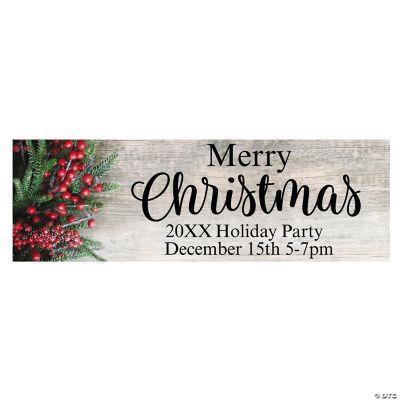 72" x 23" Christmas Party Custom Banner - Medium | Oriental Trading